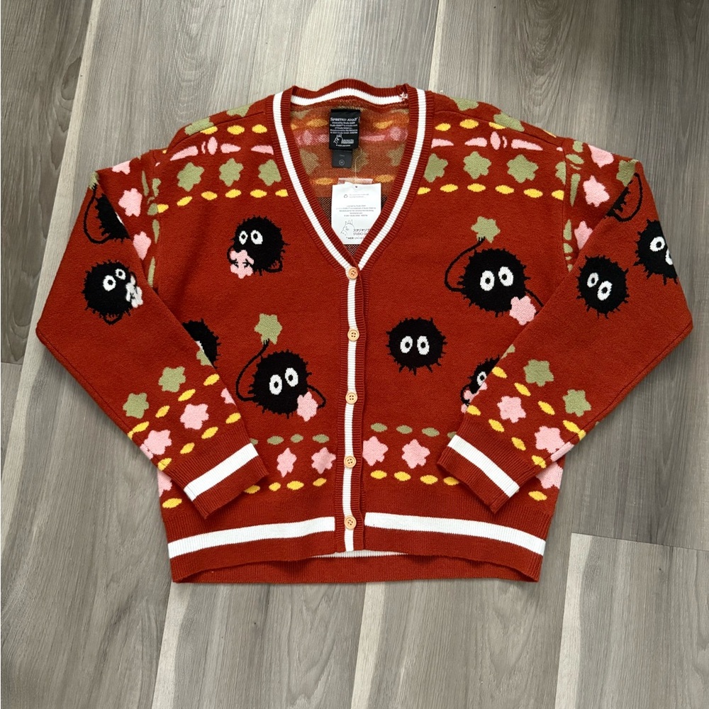 Studio Ghibli Spirited Away Soot Sprites Cardigan NWT - Gem
